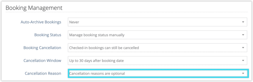 How to require cancellation reasons - Rezgo Support