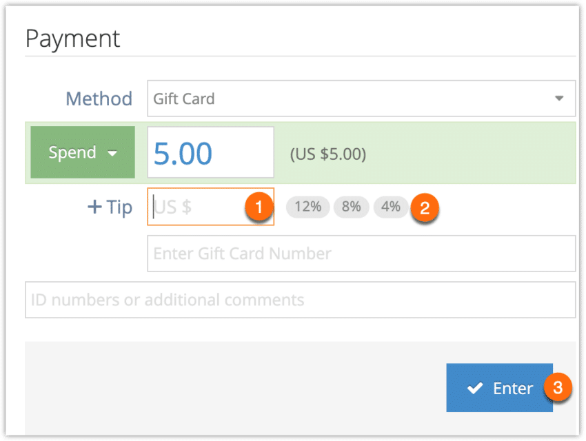 How to manually add a tip to a transaction - Rezgo Support